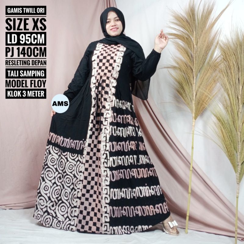 Jual Batik Altha MS Gamis Twill Ori Premium Asli Bukan Rayon Size XS Ld ...