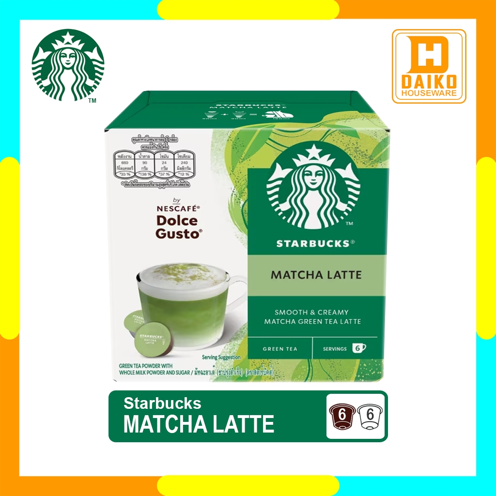 Jual Starbucks Matcha Latte Capsule for Nescafe Dolce Gusto Original ...