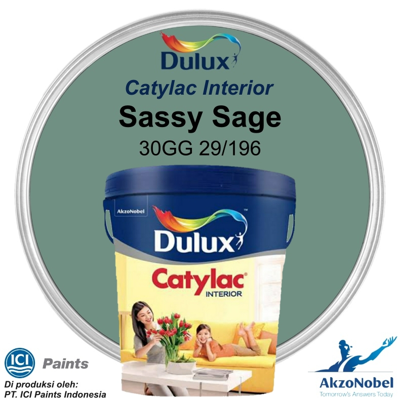 Jual CAT DULUX CATYLAC INTERIOR 5 KG - SASSY SAGE 30GG 29/196 | Shopee ...
