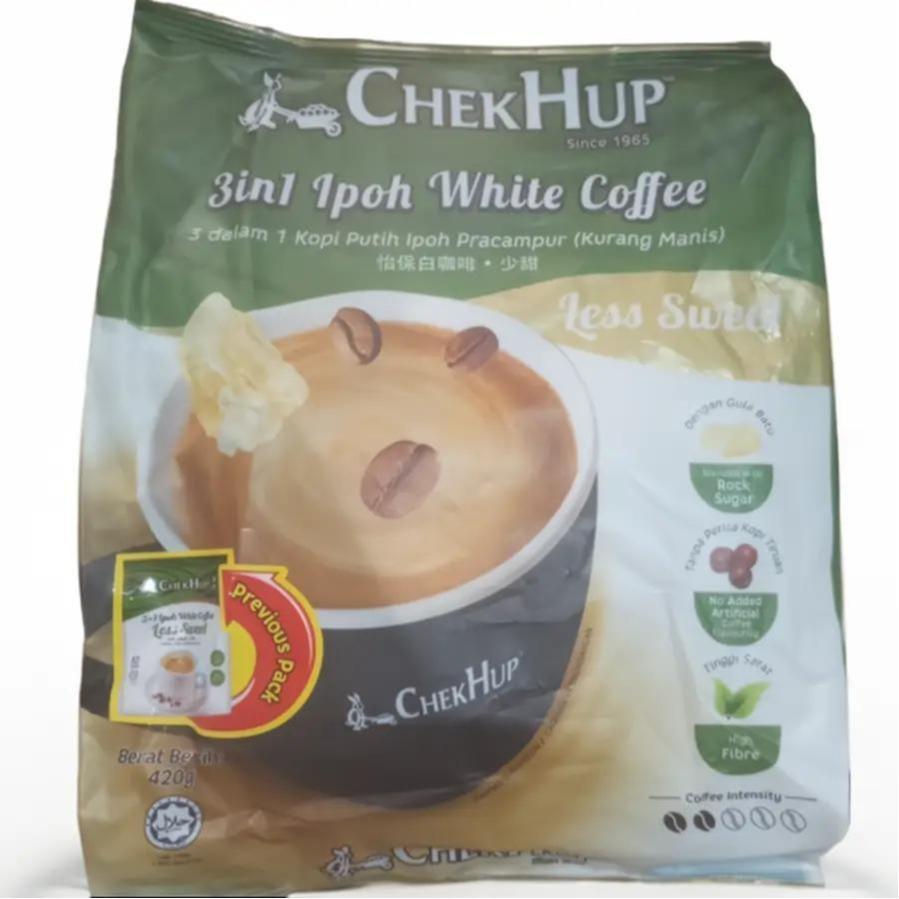 Jual Chekhup Chek Hup 3 in 1 Ipoh White Coffee Less Sweet Kopi Sachet ...