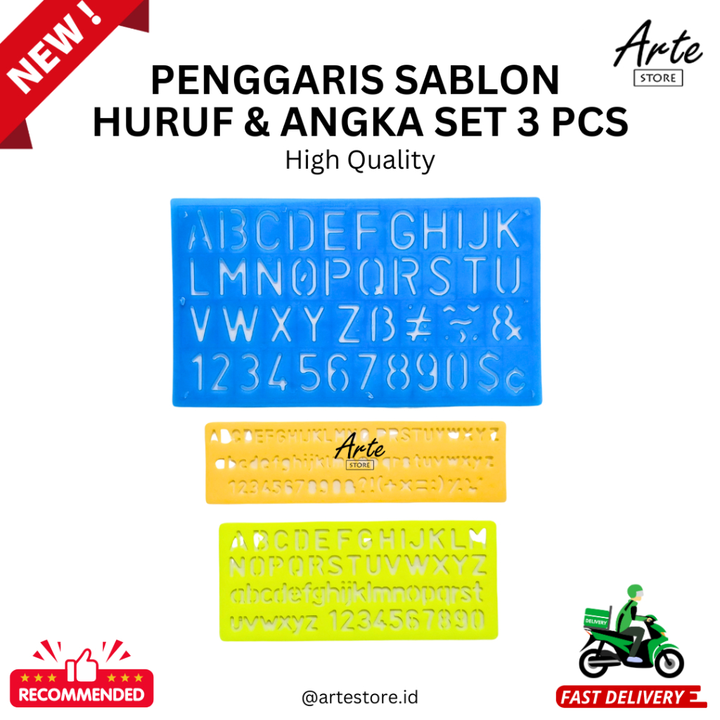 Jual Penggaris Sablon Mal Huruf Angka / Stencil Set | Shopee Indonesia