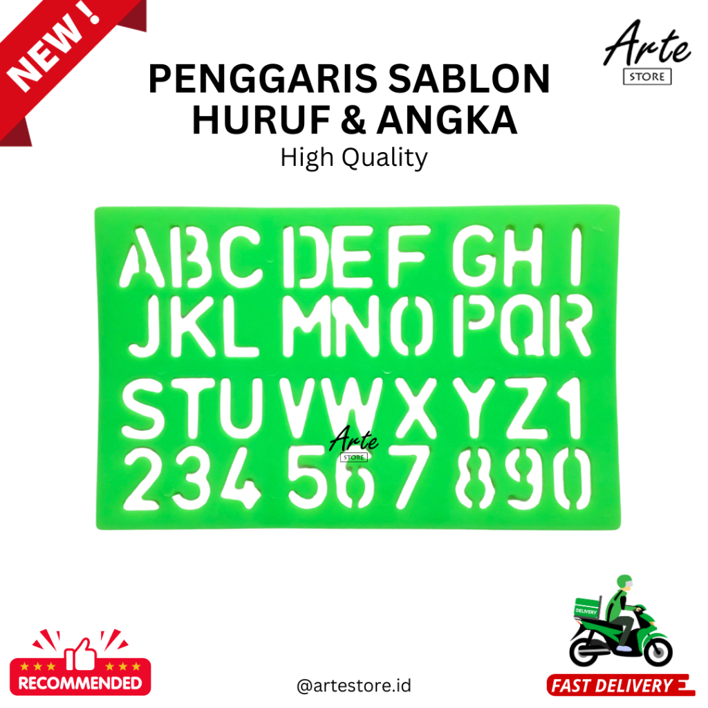 Jual Penggaris Sablon Mal Huruf Angka / Stencil | Shopee Indonesia