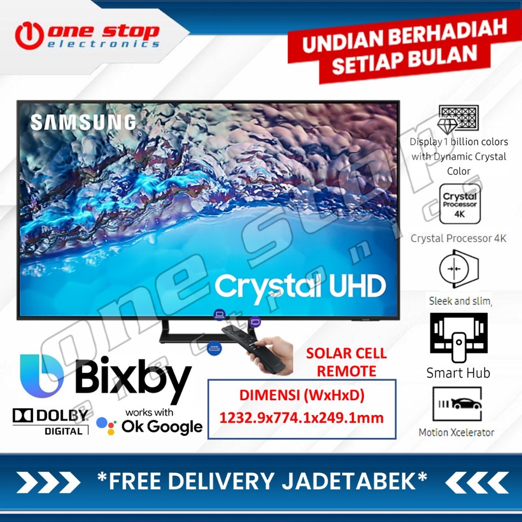 Jual SAMSUNG 55BU8500 CRYSTAL 4K UHD SMART TV 55 Inch UA55BU8500KXXD | Shopee Indonesia