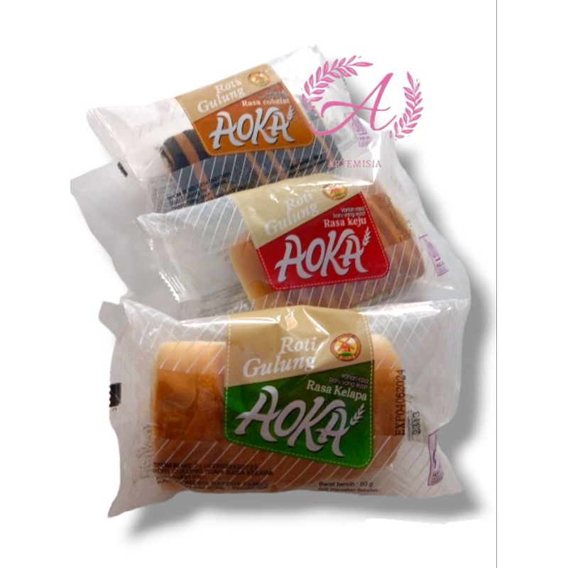 Jual AOKA Roti Gulung Rasa Keju / Coklat / Kelapa 1 dus | Shopee Indonesia