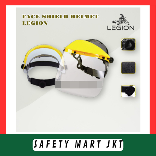 Jual Full Face Shield LEGION Safety Muka APD pelindung wajah Gerinda Visor / faceshield legion ...