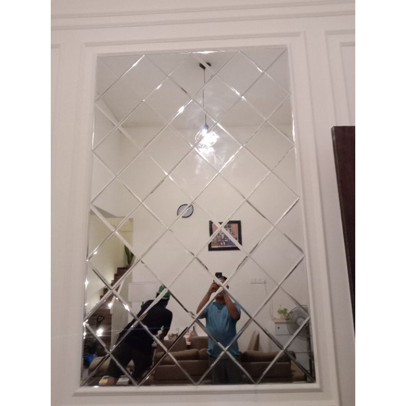 Jual ASLI kaca ASAHI motif bevel 1cm Ukuran. 70,5 cm X 244cm. ukuran ...