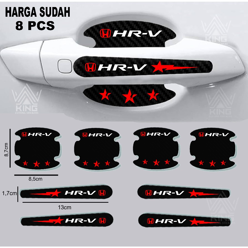 Jual STIKER KARBON HANDLE PINTU MOBIL HONDA HR-V 8PCS STICKER CARBON 3D ...