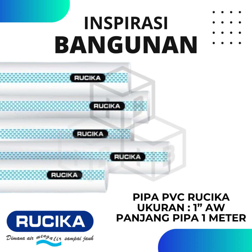 Jual PIPA PVC RUCIKA AW PUTIH 1" PIPA PARALON PRALON 1 INCH / PIPA AIR ...
