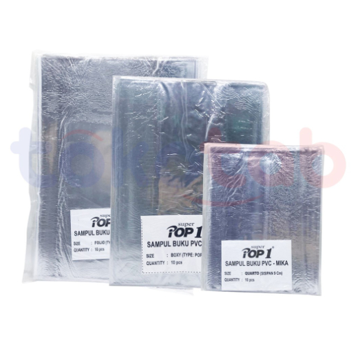 Jual Pop 1 Sampul Plastik Mika Transparan Bening Kwarto Boxy Folio 10 Lembar Plastik Mika Roll 