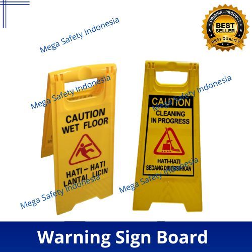 Jual Warning Sign Floor Wet Floor Papan Peringatan / Lantai Basah Licin ...