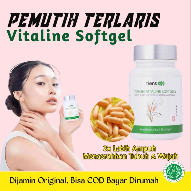 Jual [PROMO] VITALINE SOFTGELS VITAGELS PEMUTIH SELURUH TUBUH DAN WAJAH ALAMI|| VITALINE ...