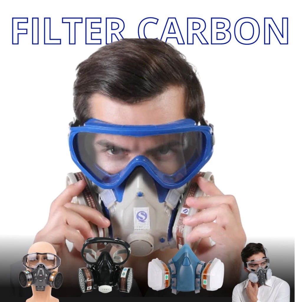 Jual AXL Masker Gas Respirator Carbon / Masker Cat / Masker Lab Full ...
