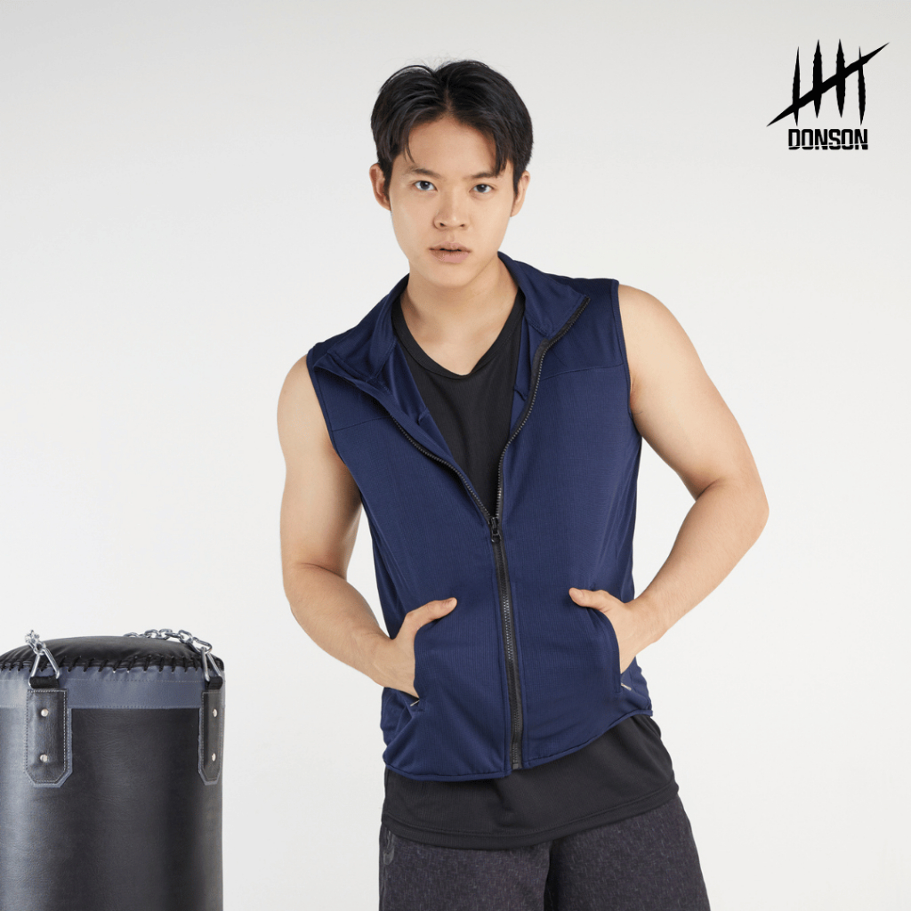 Jual DONSON Sportswear Simple Ritsleting Rompi Zipper Vest Olahraga ...