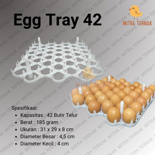 Jual Egg Tray 42 Besar Kecil / Tempat Telur Plastik / Tempat Telur Ayam ...