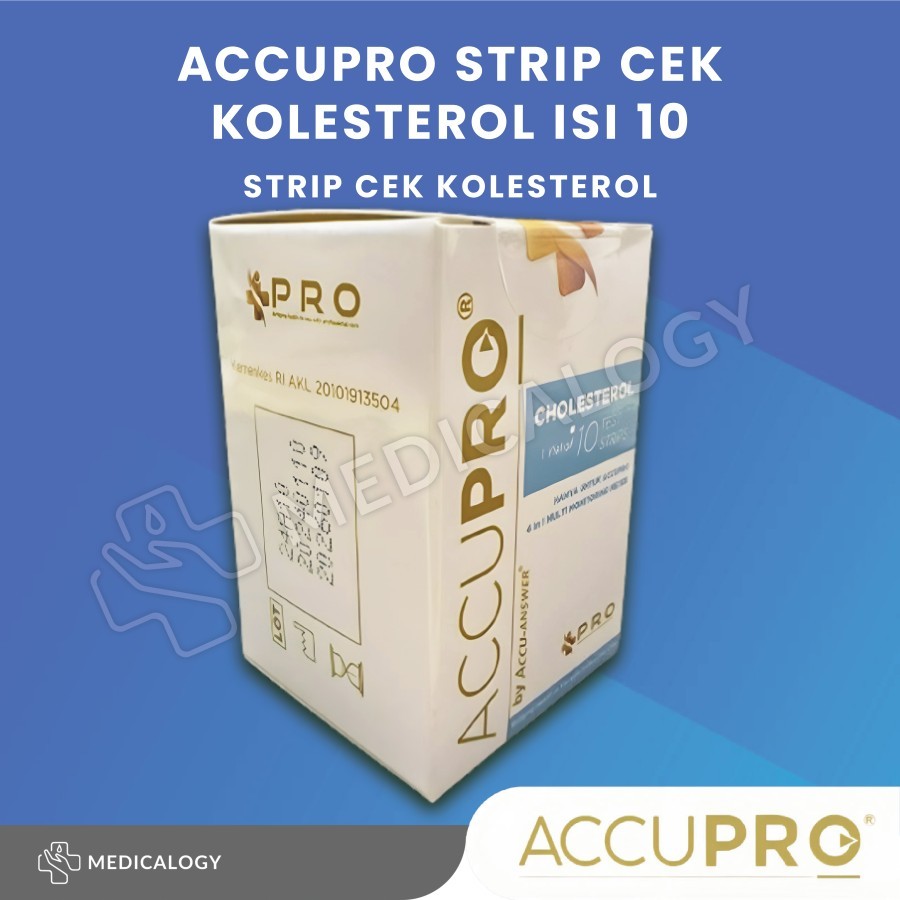 Jual AccuPRO Strip Cek Kolesterol / Accu PRO Cholesterol 10 Strip ...