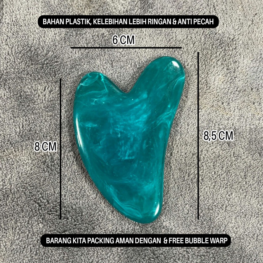 Jual Gua sha giok jade face jawline massage tool true to skin love ...