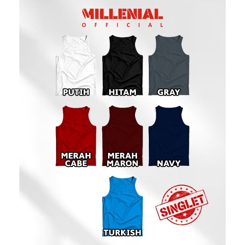 Jual SINGLET POLOS PRIA / TANK TOP PRIA COTTON COMBED 30S PREMIUM ...