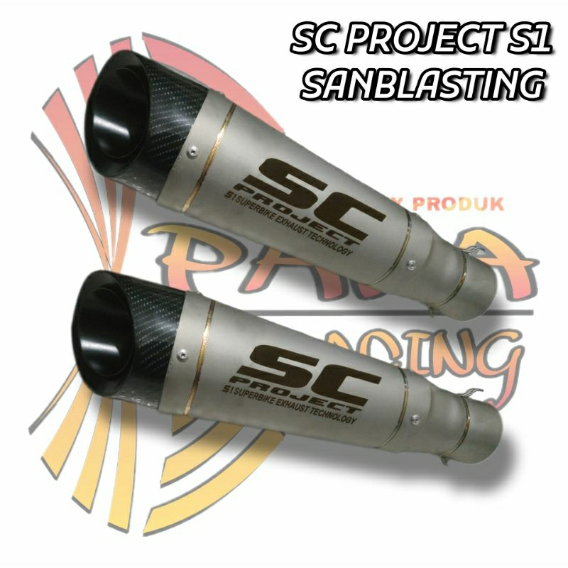 Jual Knalpot SC PROJECT S1 Sanblast (silencer only) | Shopee Indonesia