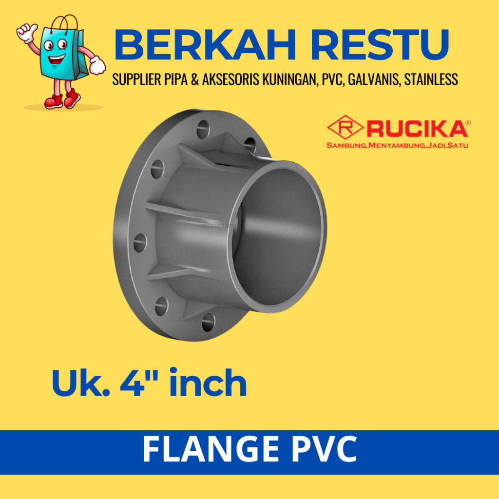 Jual Flange / Flange Socket PVC 4" Inch AW RUCIKA | Shopee Indonesia