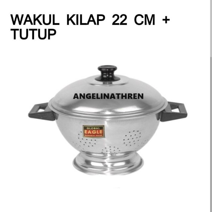 Jual CETING NASI ALUMUNIUM TUTUP 22CM - WAKUL TUTUP KILAP GLOBAL EAGLE ...