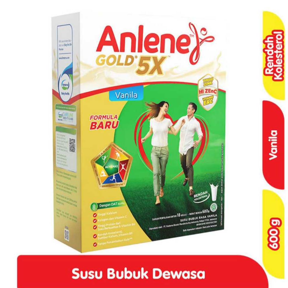 Jual Anlene Gold 5X Susu Dewasa Vanila Box 600g | Shopee Indonesia