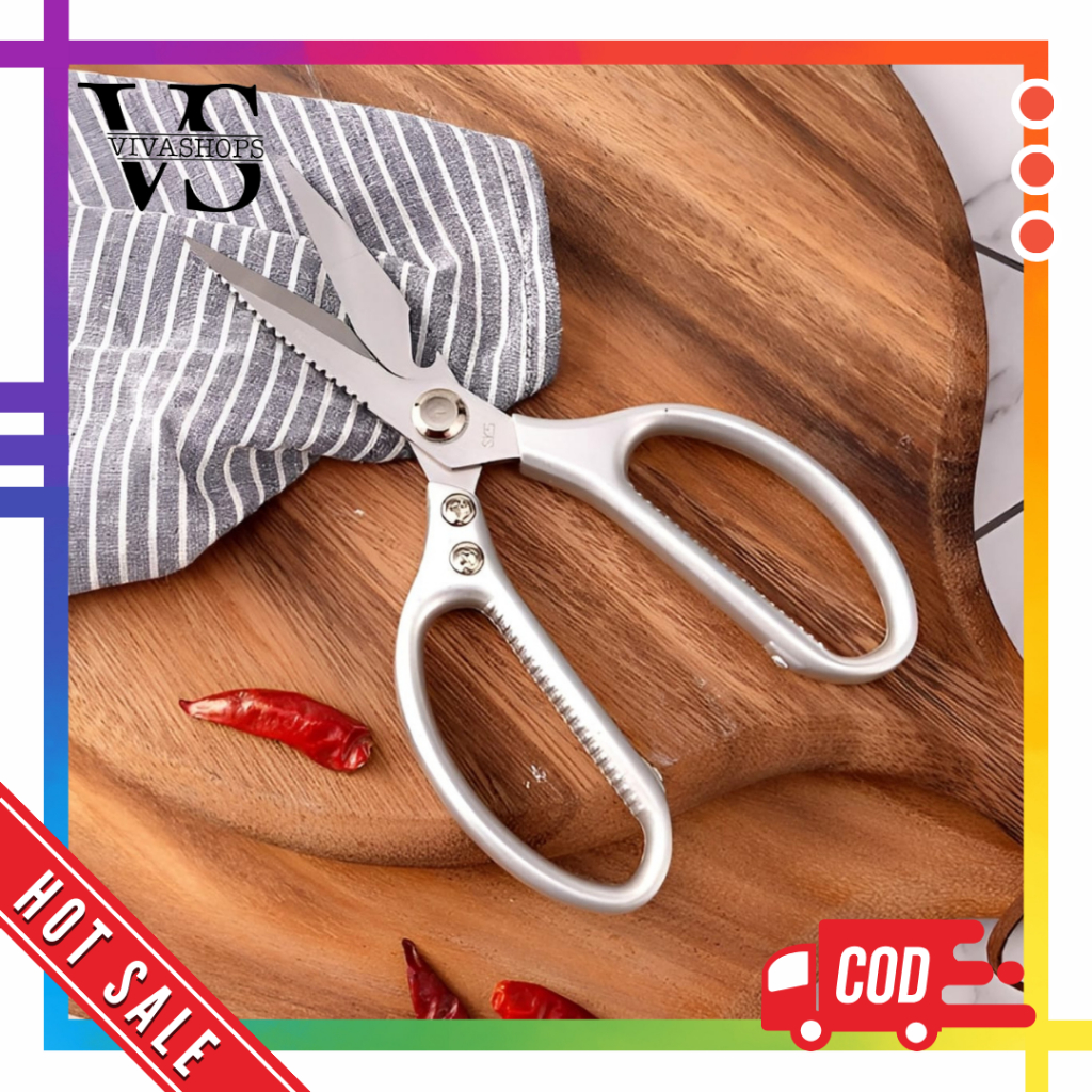 Jual Gunting Dapur Tajam Kuat Tebal Stainless Steel Kitchen Shear ...