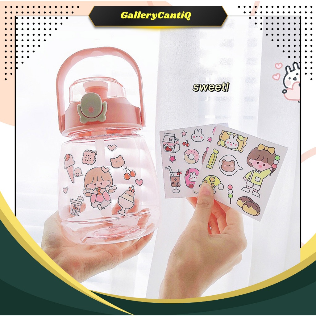 Jual GalleryCantiQ - Stiker Botol Minum Tumblr Karakter Lucu sticker ...