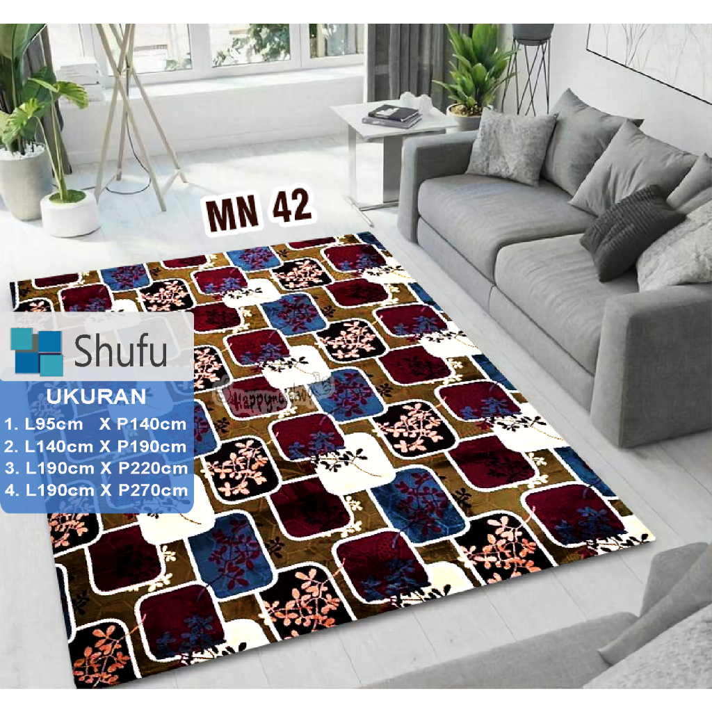 Jual Karpet Malaysia Shufu Ukuran 140 x 190 cm (M) Motif Minimalis | Shopee Indonesia