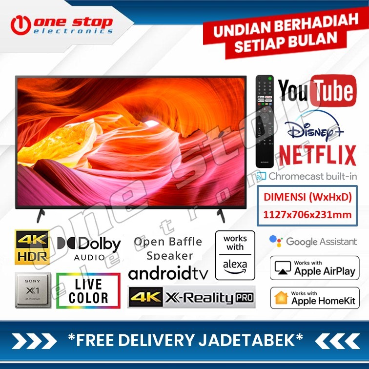 Jual SONY 50X75K 4K UHD HDR Smart Android TV 50 Inch KD-50X75K | Shopee ...