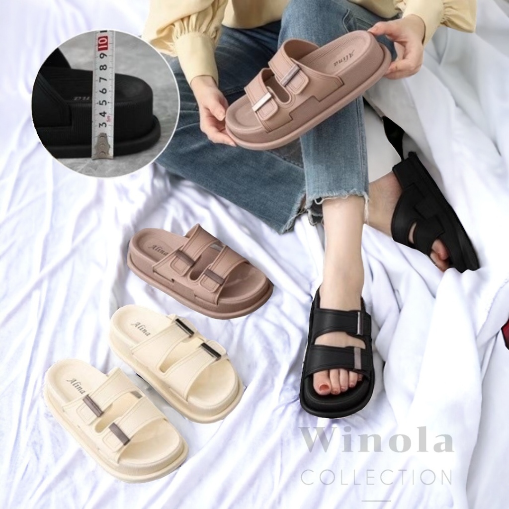 Jual Sandal Slide Wanita Platform Import Ban 2 Ring Stainles & Gesper ...