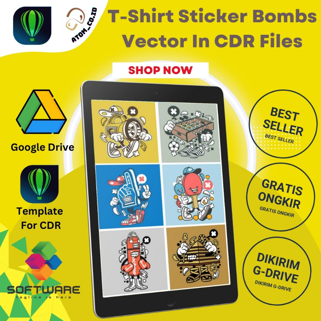 Jual 100+ T-Shirt Sticker Bombs Vector - Coreldraw Files | Shopee Indonesia
