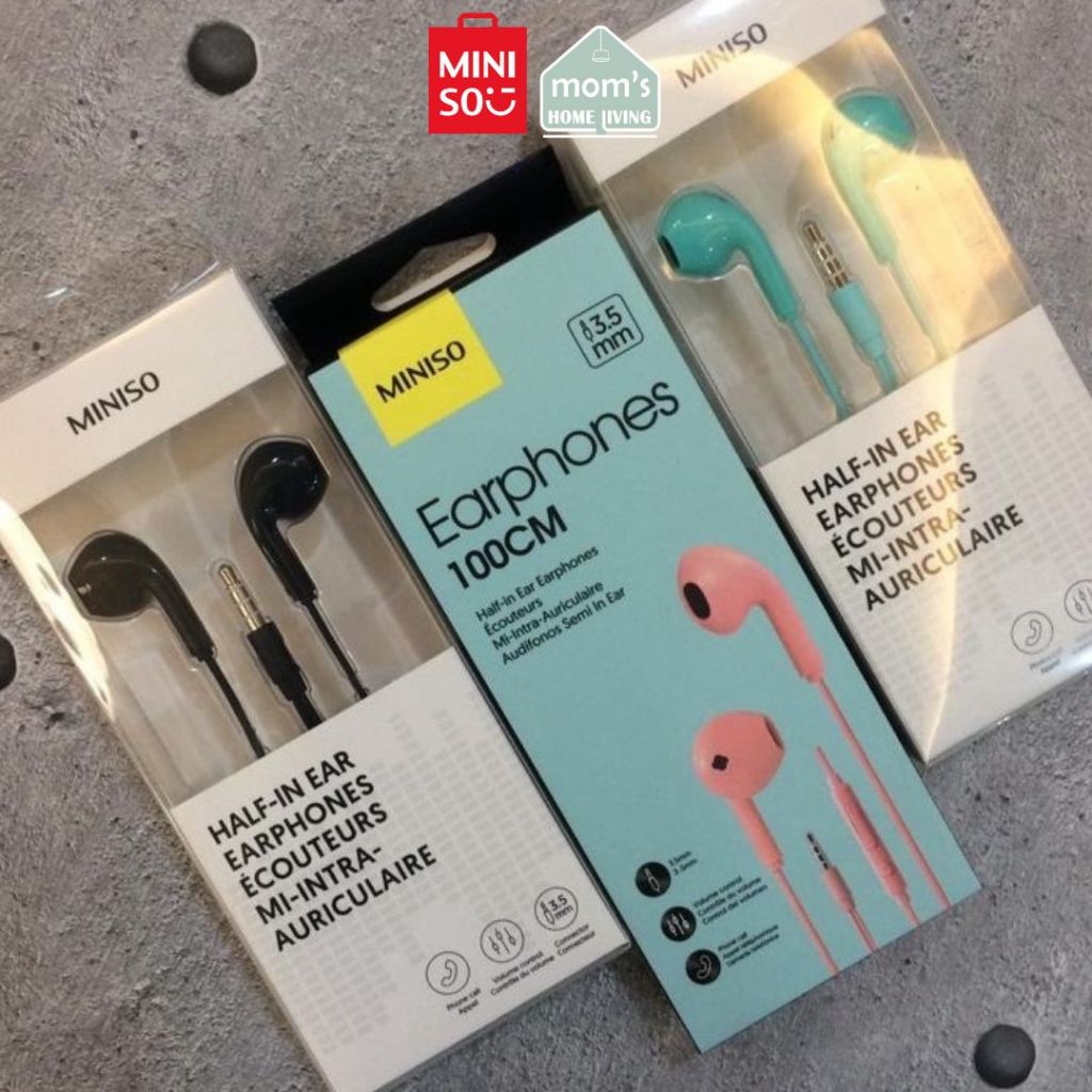 Jual Miniso Earphone in Ear Earbuds Silikon Kabel Noise Cancelling Awet ...