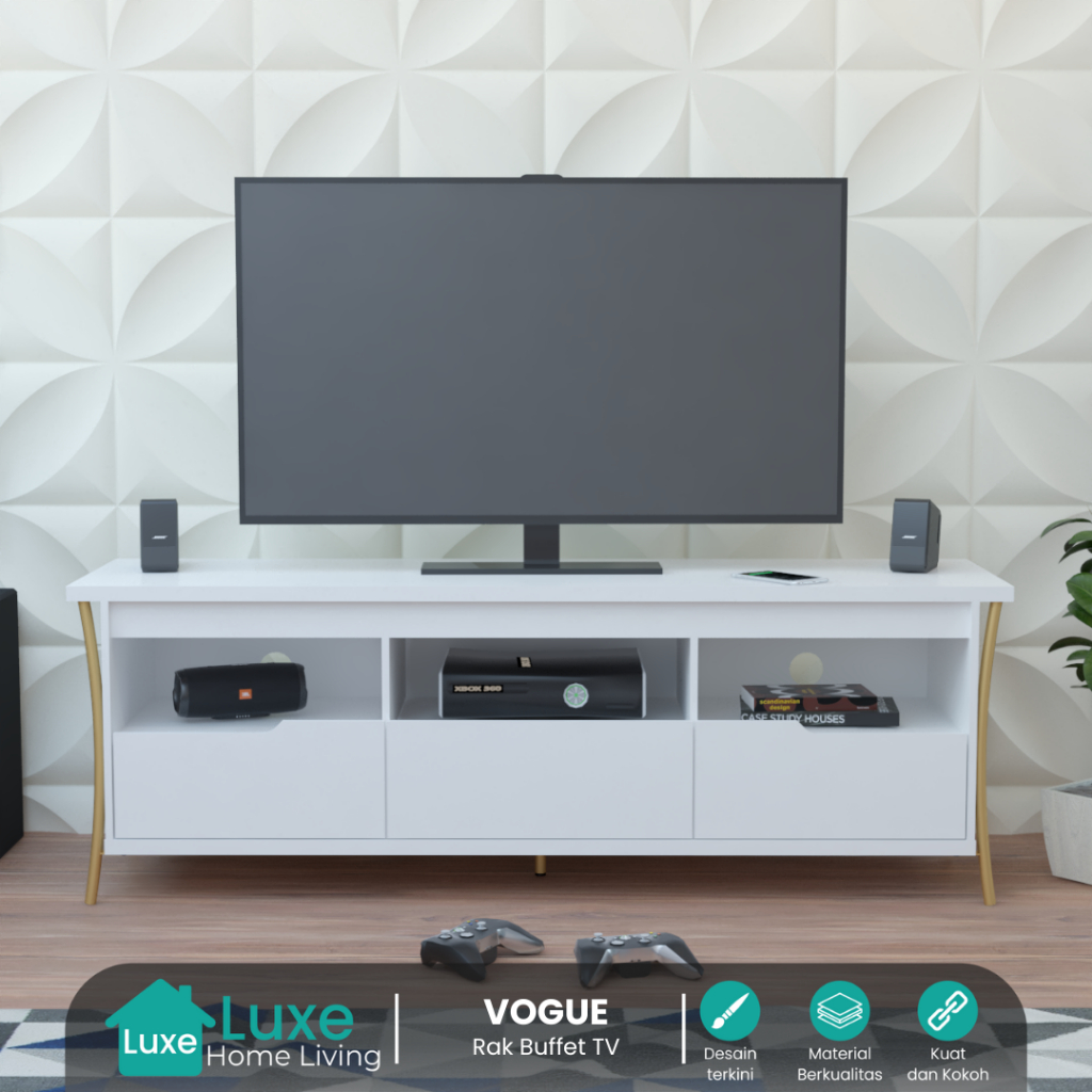 Jual Rak tv besi kokoh meja consol PS besi gold Stand TV | Shopee Indonesia