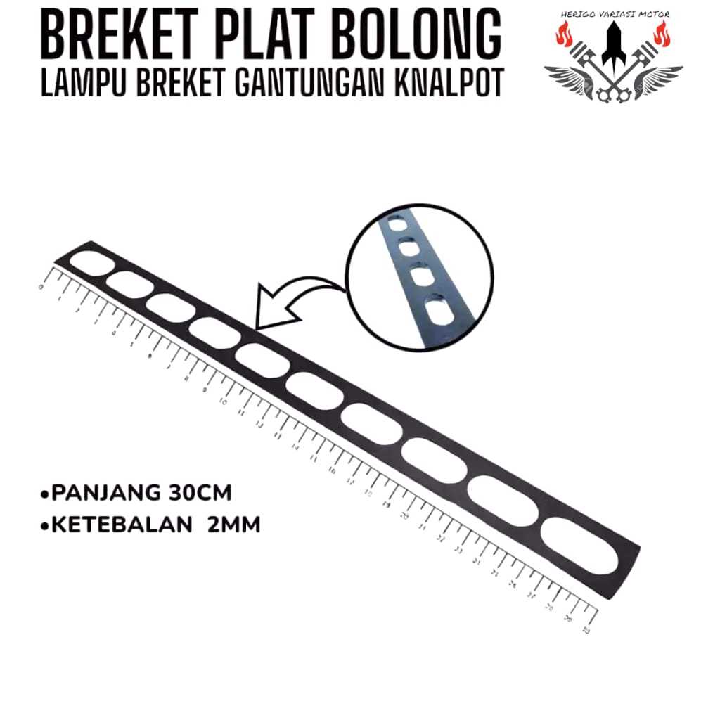 Jual BREKET PLAT BOLONG BREKET LAMPU BREKET GANTUNGAN KNALPOT TEBAL 2MM ...