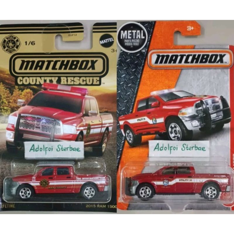 Jual matchbox '15 ram 1500 pick up pickup truck el segundo fire dept ...