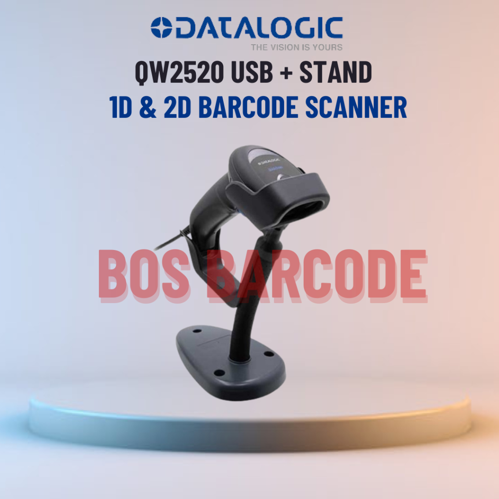Jual Barcode Scanner Datalogic QW2520 1D 2D Imager USB+Stand | Shopee ...