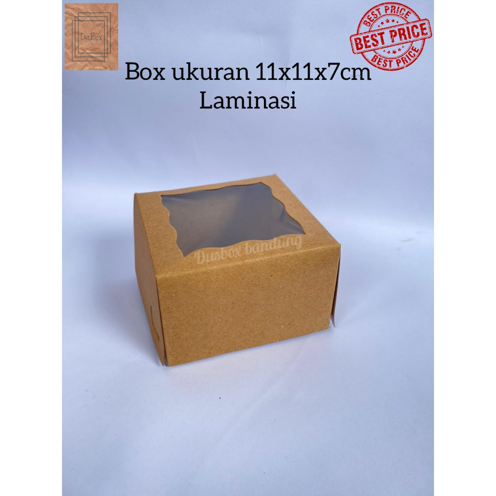 Jual (1 pak =10pcs)box ukuran 11x11x7 laminasi,Box untuk 1 buah donat ...