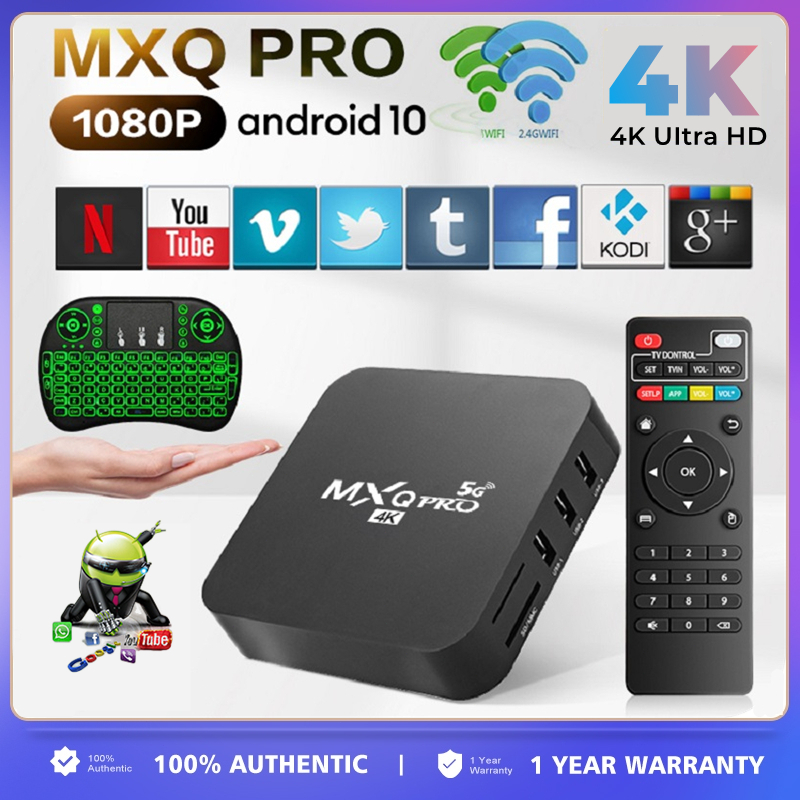 Jual MXQ Smart TV Box 16+256GB 2.4G+5G Dual WiFi Allwinner H3 Android ...
