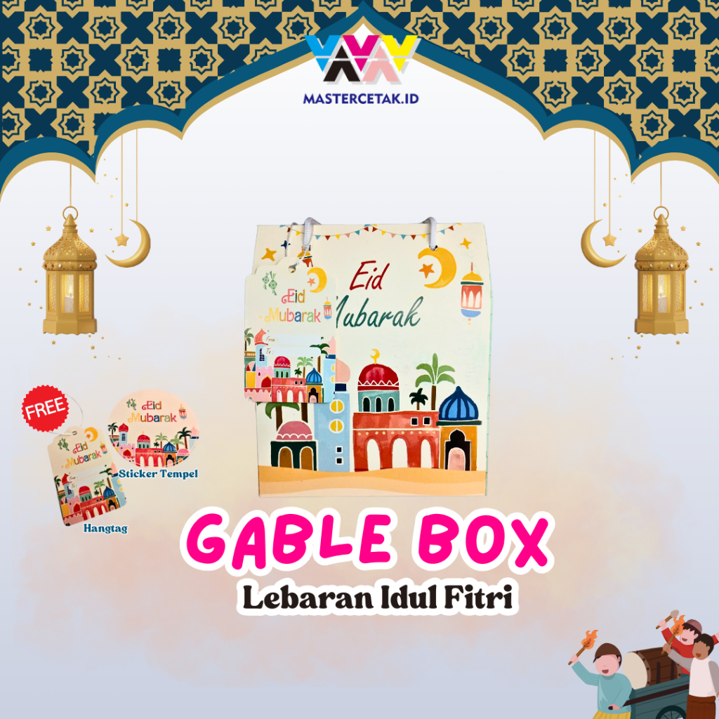 Jual Premium Gable Box Lebaran Isi 10 Pcs / Box Hampers Kue Kering ...