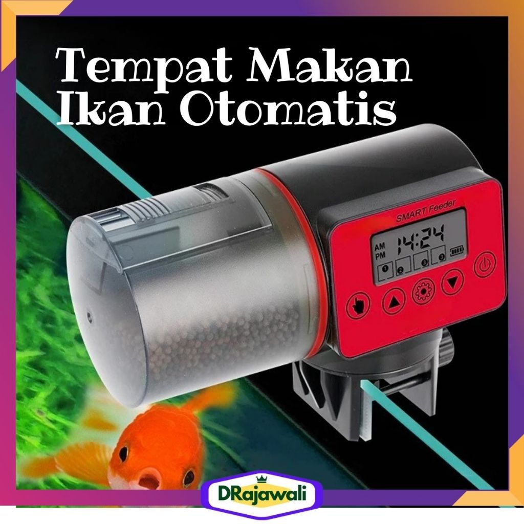 Jual Dispenser Tempat Makanan Ikan Otomatis Display Layar LCD Kapasitas ...