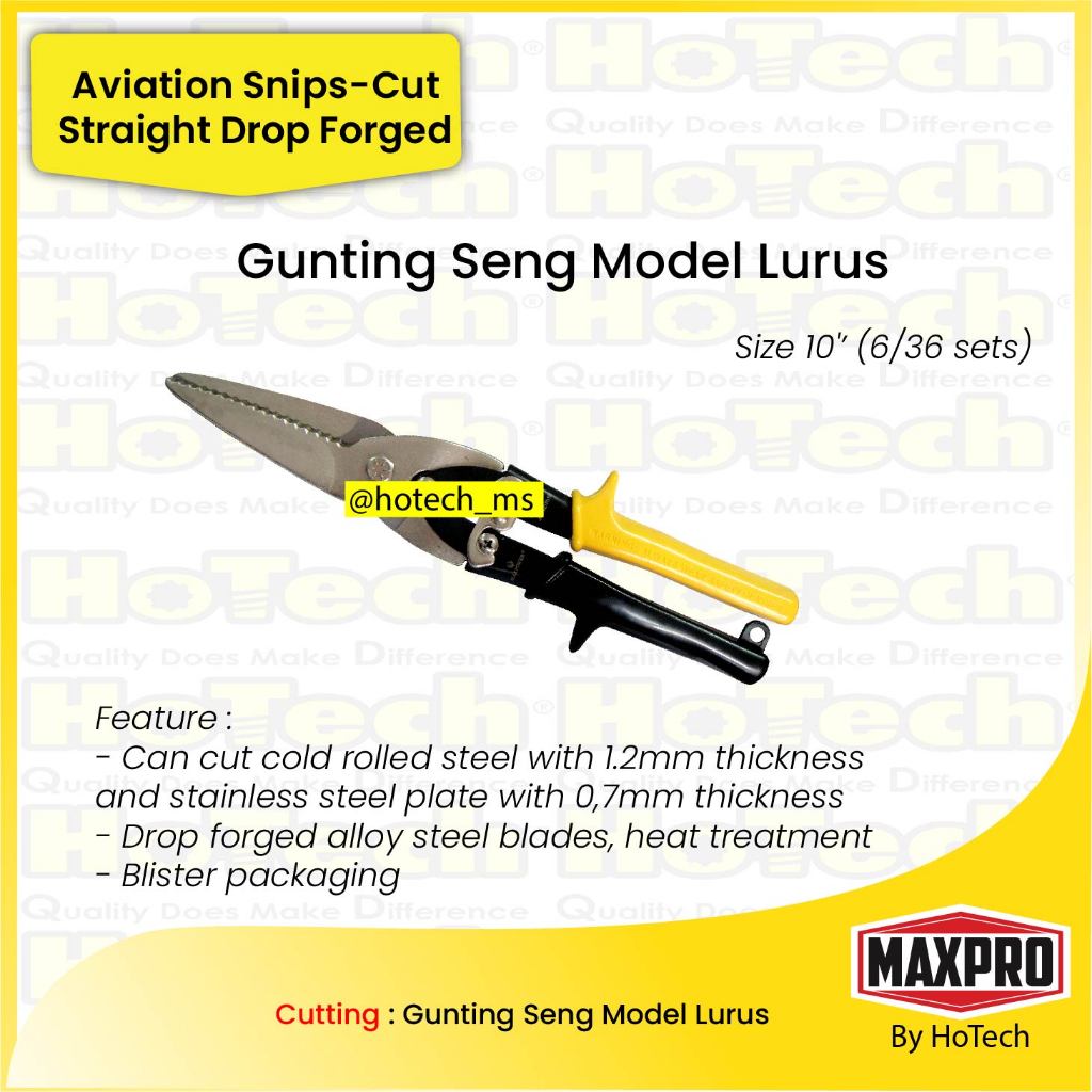 Jual Gunting Seng Lurus Maxpower | Aviation Snips Cut Straight, Drop ...