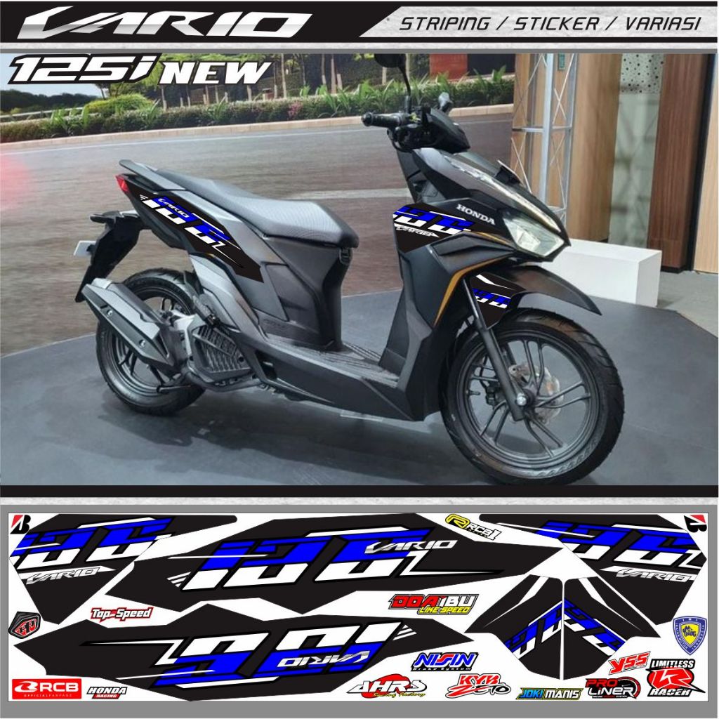 Jual STIKER STRIPING VARIASI MOTOR HONDA VARIO LEW NEW GEN 2 MOTIF VARIASI STRIPING TERBARU NEW ...
