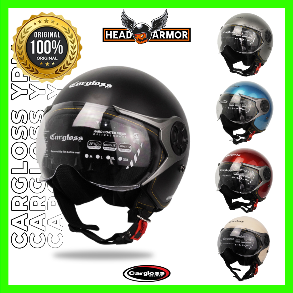 Jual Helm Cargloss YRM Solid Polos Original | FREE Bubble Wrap + Kardus ...