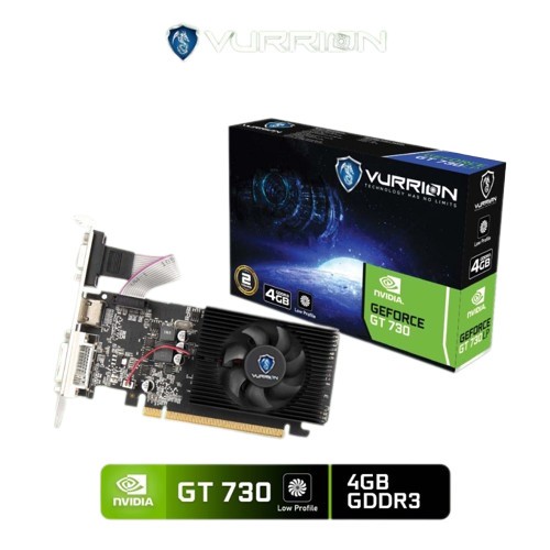 Jual VGA CARD NVIDIA VURRION GT730 / GT 730 LP 4GB DDR3 128-BIT 700MHz ...