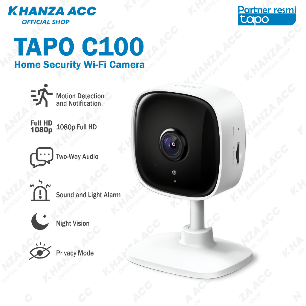 Jual KHANZAACC TAPO C100 Smart IP Camera CCTV 2MP Full HD Indoor WiFi ...