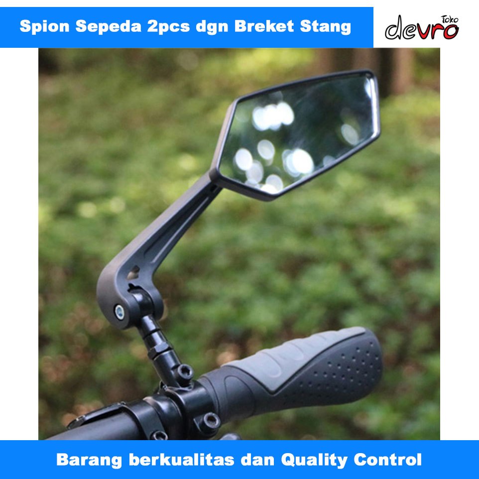 Jual Kaca Spion Sepeda Bike Rearview Spion Sepeda 2pcs dgn Breket Stang ...