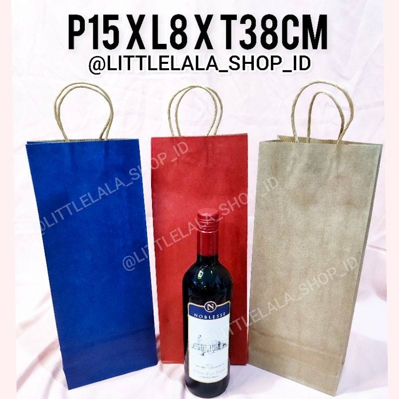 Jual PAPER BAG Wine/BOTTLE tas champagne /botol/model panjang/kado ...