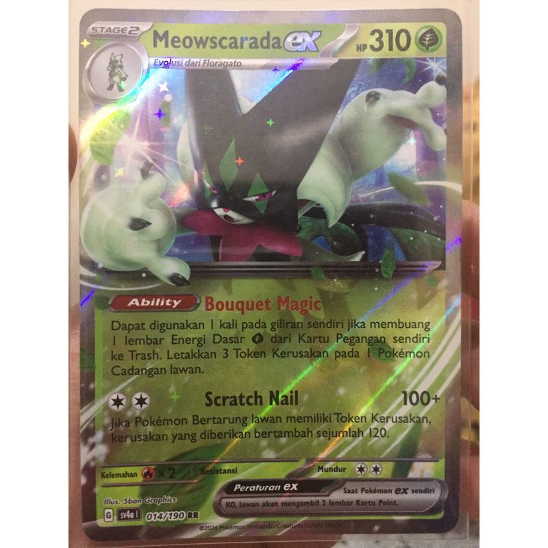 Jual KARTU POKEMON MEOWSCRADA ex RR INDONESIA HOLO | Shopee Indonesia