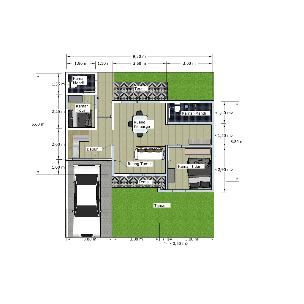 Jual Jasa Desain Denah Rumah 2D Berwarna | Shopee Indonesia