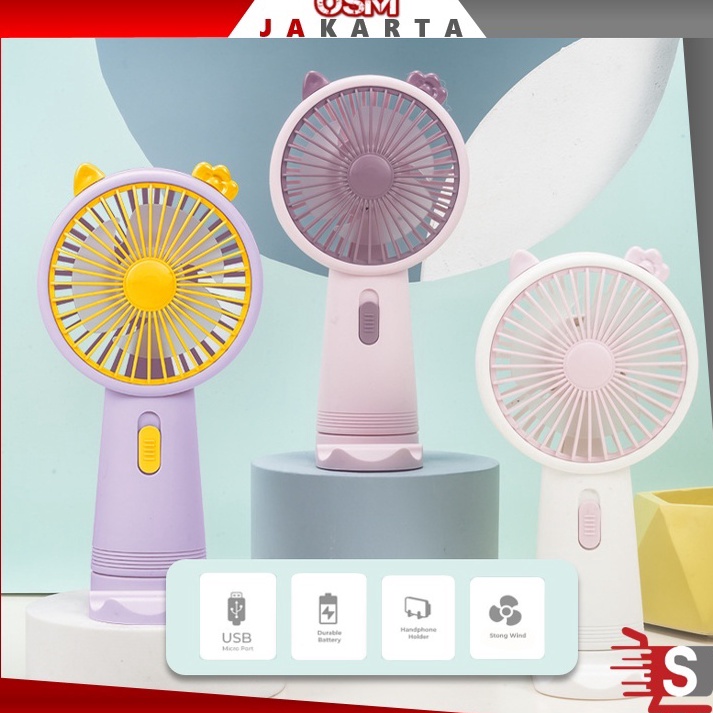 Jual OSM JKT Ki5662 Kipas Angin Mini Portable USB Cas Karakter Kipas ...